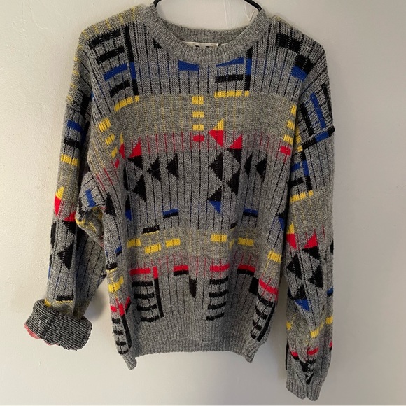 Jed | Sweaters | Vintage 8s Primary Color Sweater | Poshmark